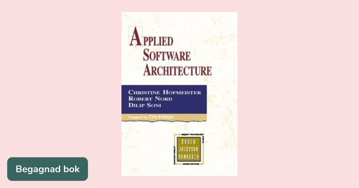 Applied software architecture - ISBN 9780201325713 | Studentapan