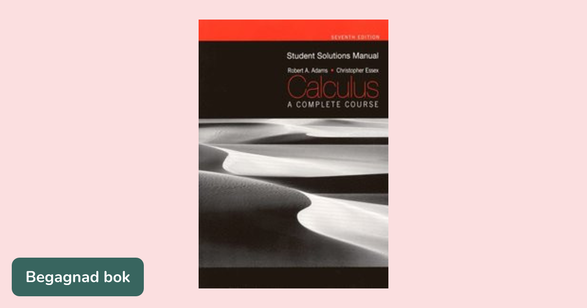 Calculus : a complete course Student solution manual - ISBN 9780321597885 | Studentapan