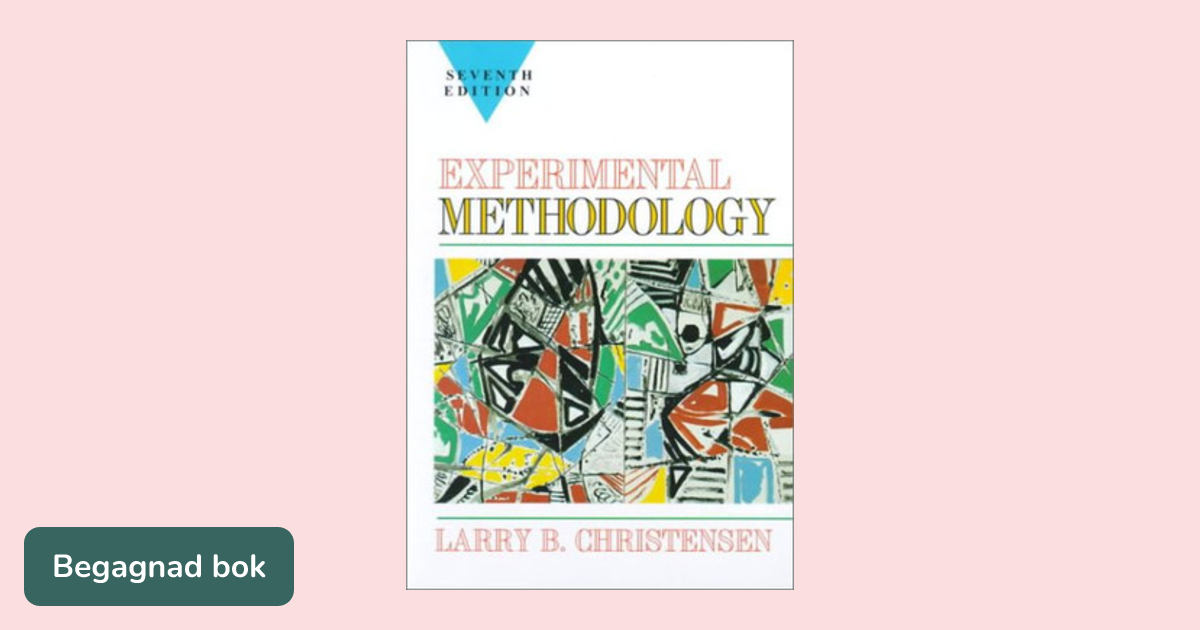 Experimental methodology - ISBN 9780205263653 | Studentapan