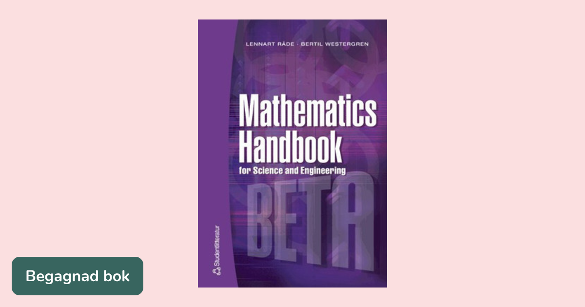 Mathematics Handbook - for Science and Engineering - ISBN 9789144031095 | Studentapan