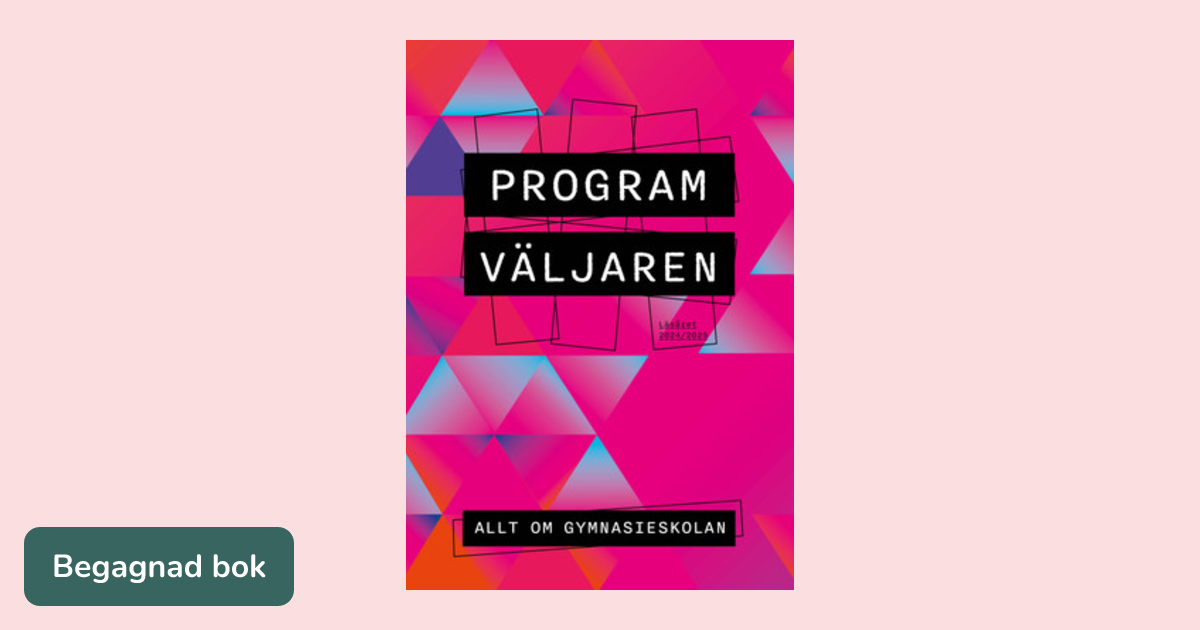 Programväljaren lärsåret 2024/2025 - ISBN 9789198453935 | Studentapan